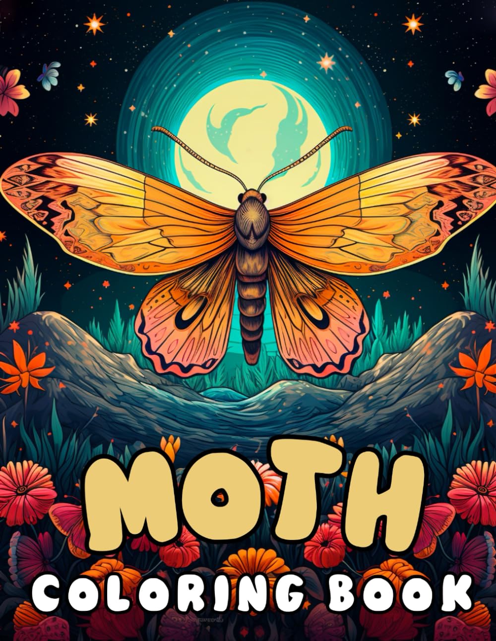 Moth Coloring Book: 100 Moths Coloring Pages for Kids and Adults ...
