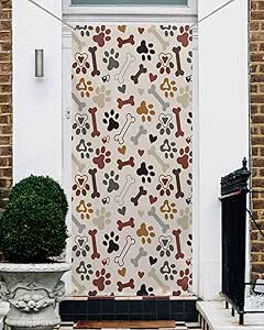 Amazon.com : Cute Dog Claws Door Cover Decorations, Welcome Front Door ...