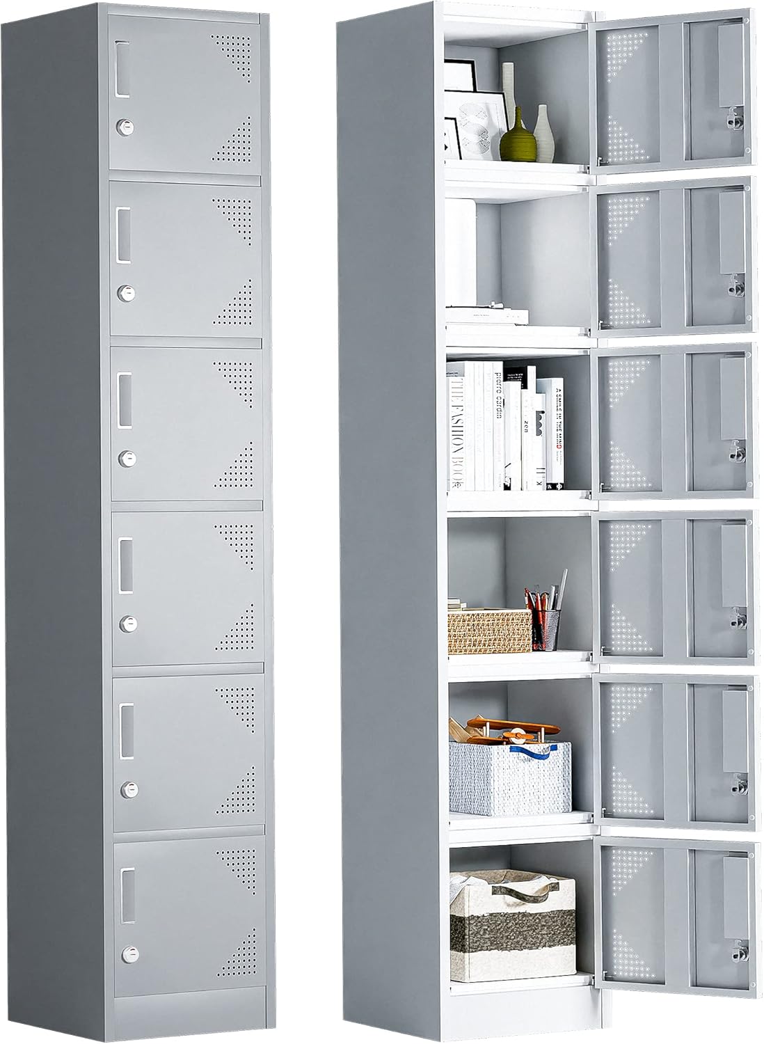 Amazon.com: Hicomony Office Metal Storage Locker, Steel Employee ...