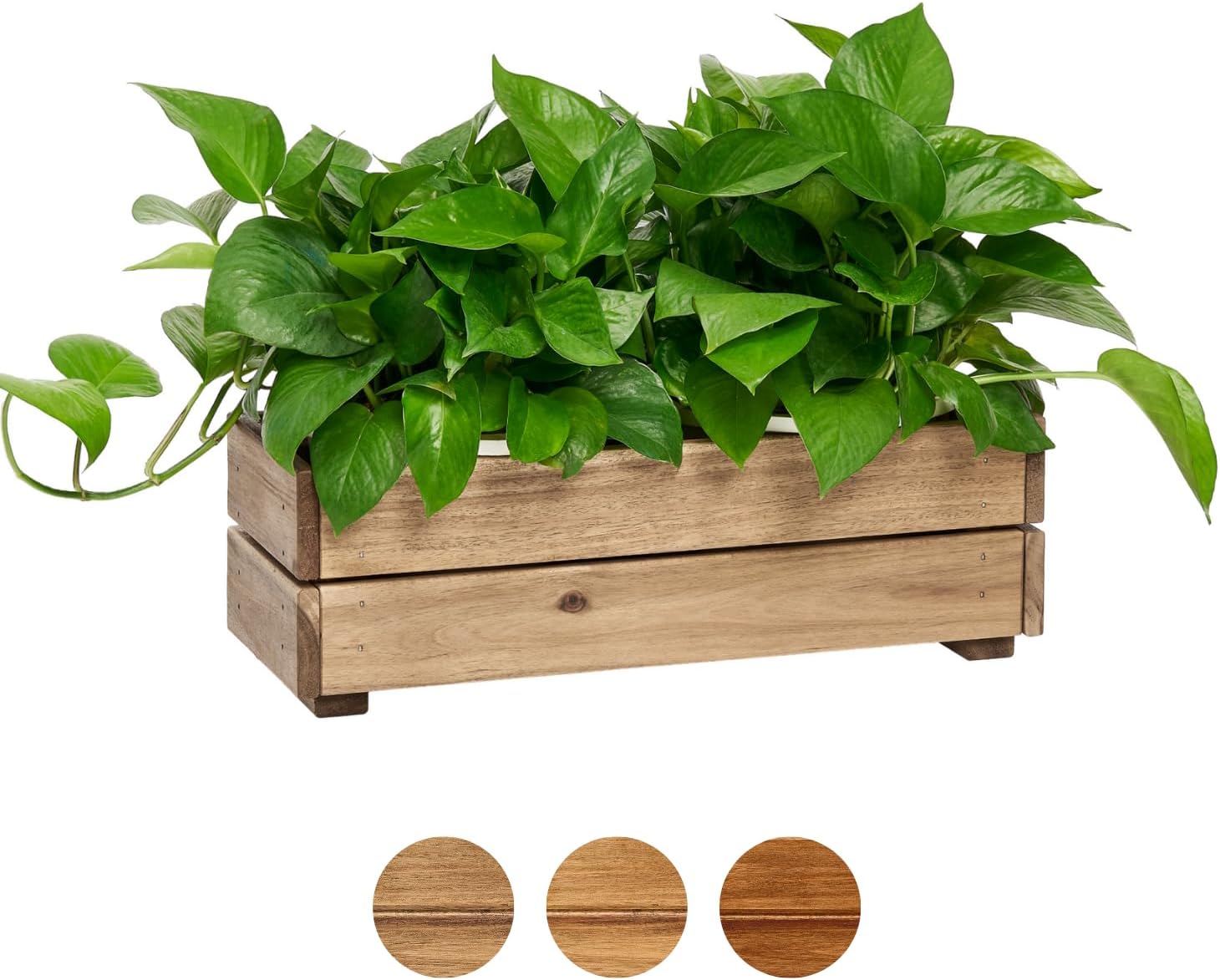 Amazon.com : Winlyn Rustic Wooden Planter Box 17.3" L x 3.9" W x 3.9" H ...