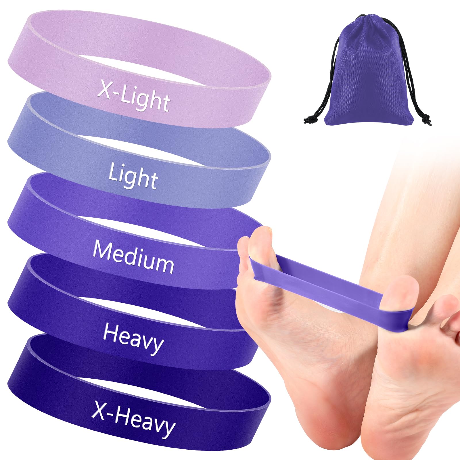 Amazon.com: WinnerWhy Set of 5 Toe Stretcher Bands for Bunions Big Toe ...