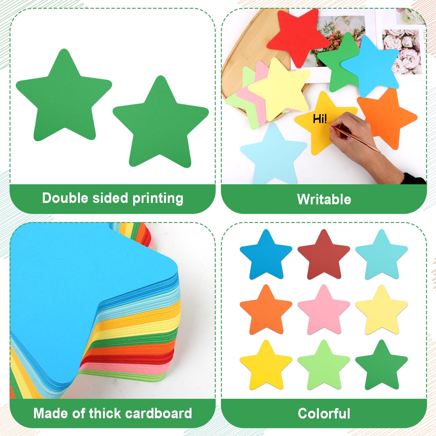 144pcs Star Cutouts Paper, 6.02 Inch Bulletin Board Decorations Star ...