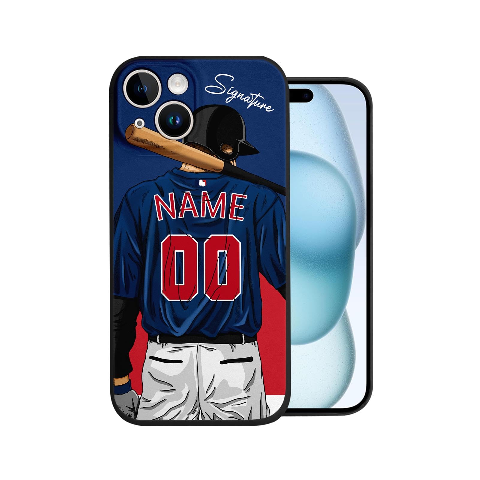 Amazon.com: Susavivid Custom Baseball Jersey Phone Case with Name and ...