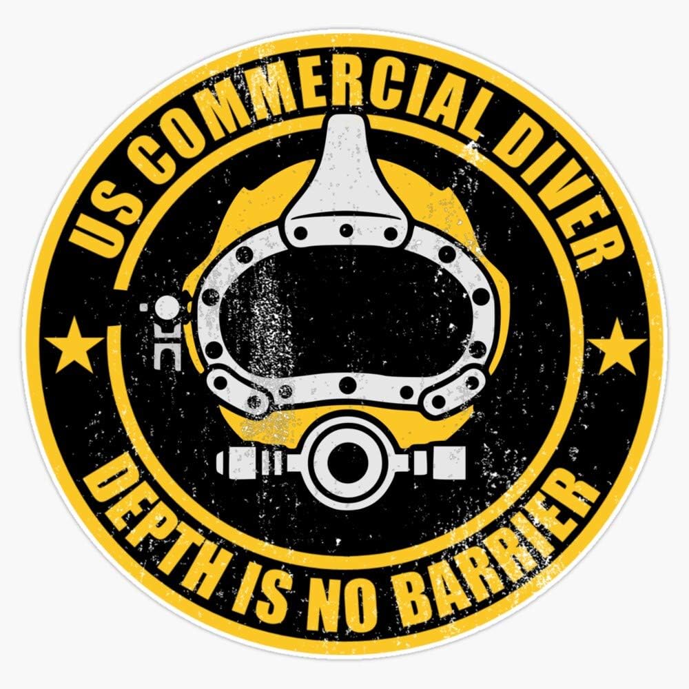 Amazon.com - Generic Us Commercial Diver (Distressed) Sticker Decal ...