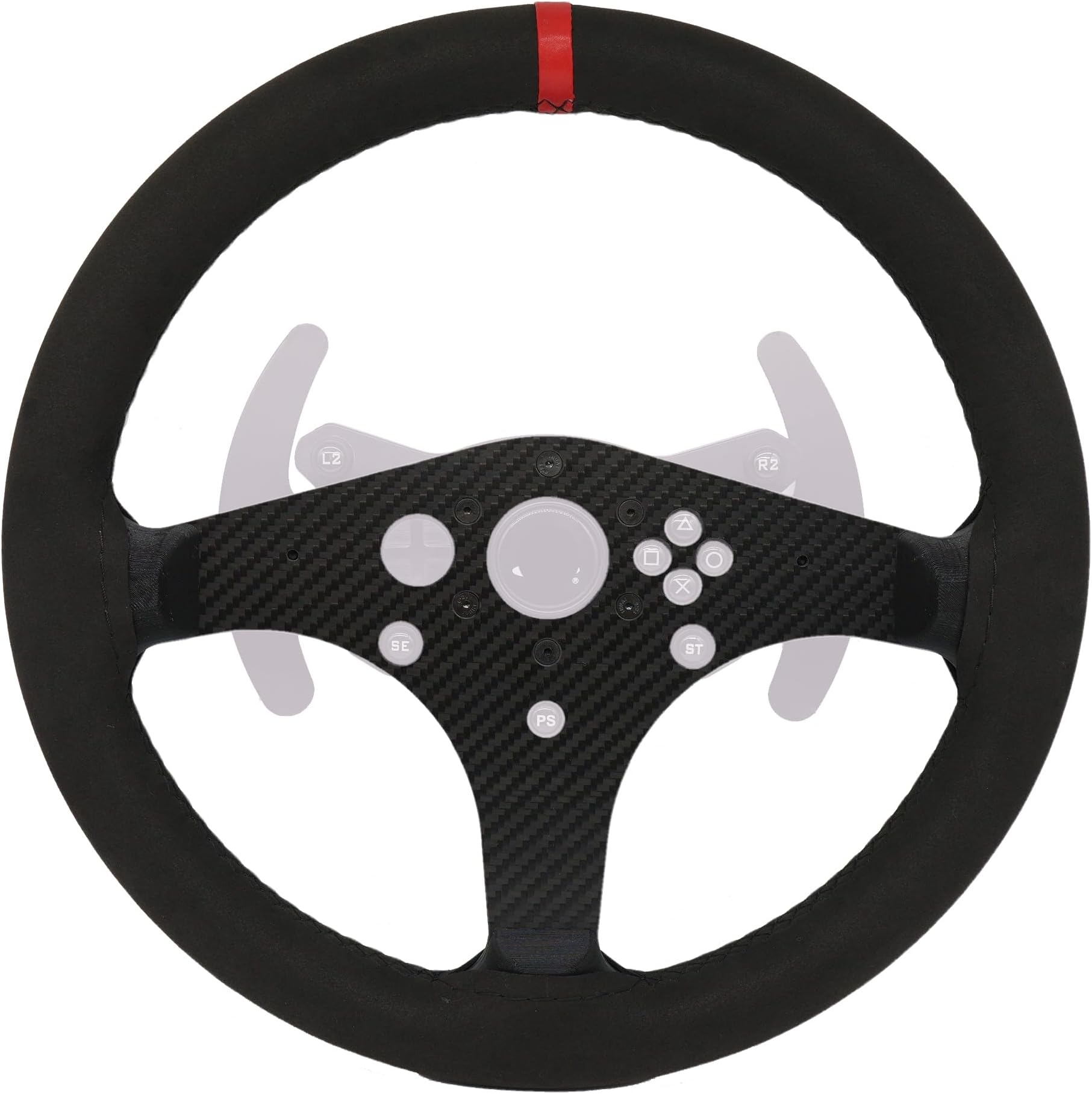 Amazon.com: SIMPUSH 13-Inch (33cm) Carbon Fiber & Leather Steering ...