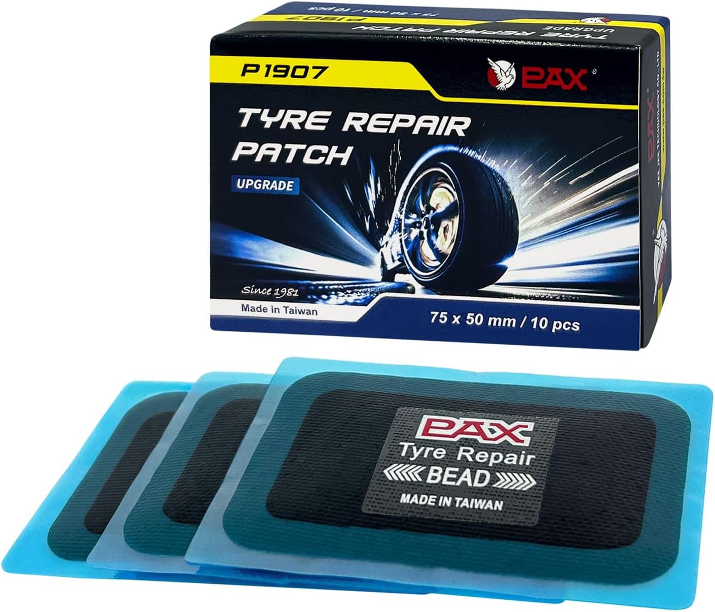 Amazon.com: PAX 10 Pcs 75x50mm Upgraded Rectangle Radial Tire Repair ...