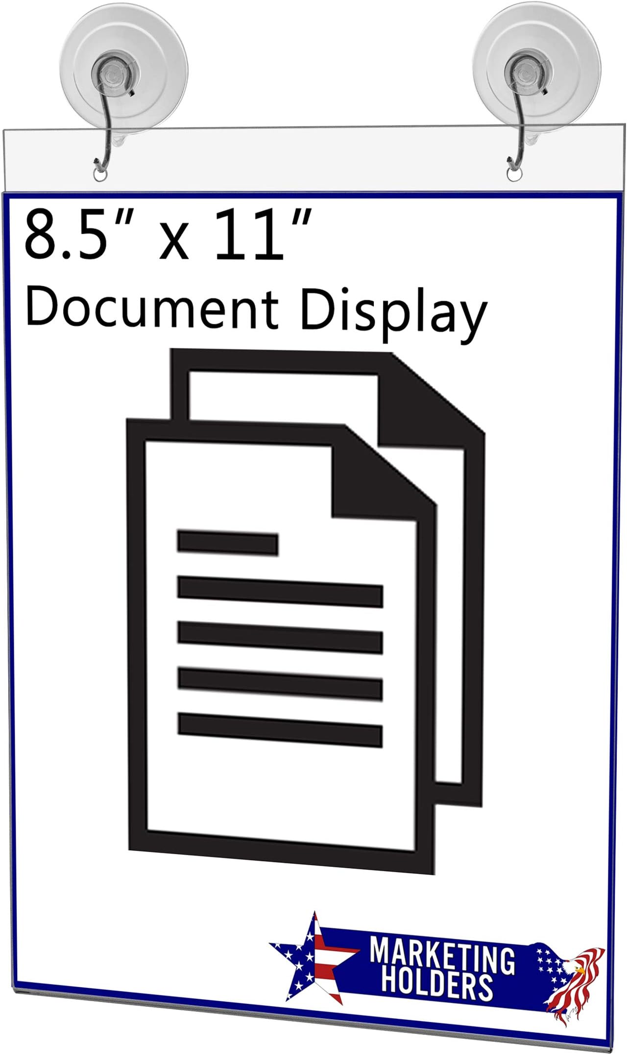 Amazon.com : Marketing Holders Window Mount Sign Holder for 8.5" x 11 ...