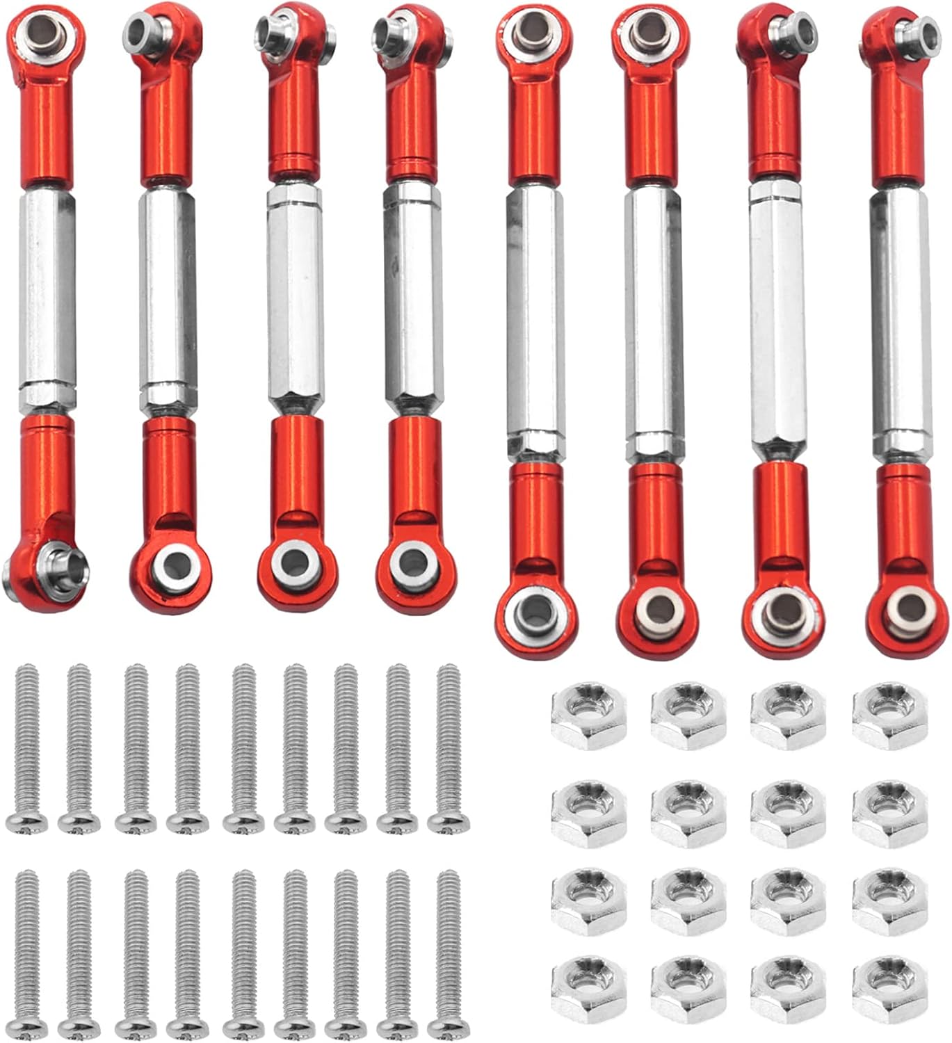 Amazon.com: ShareGoo 8PCS Metal Pull Rod Steering Servo Link Linkages ...