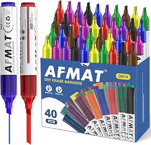 Amazon.com : AFMAT Dry Erase Markers, 3x High Capacity, Liquid Chisel ...