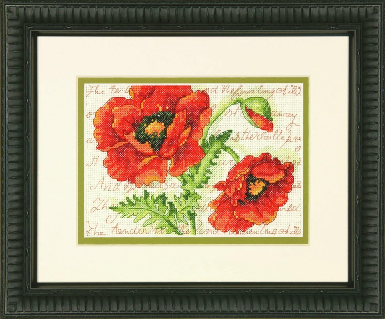 Amazon.com: Poppy Pair Mini Counted Cross Stitch Kit-7x5 14 Count ...
