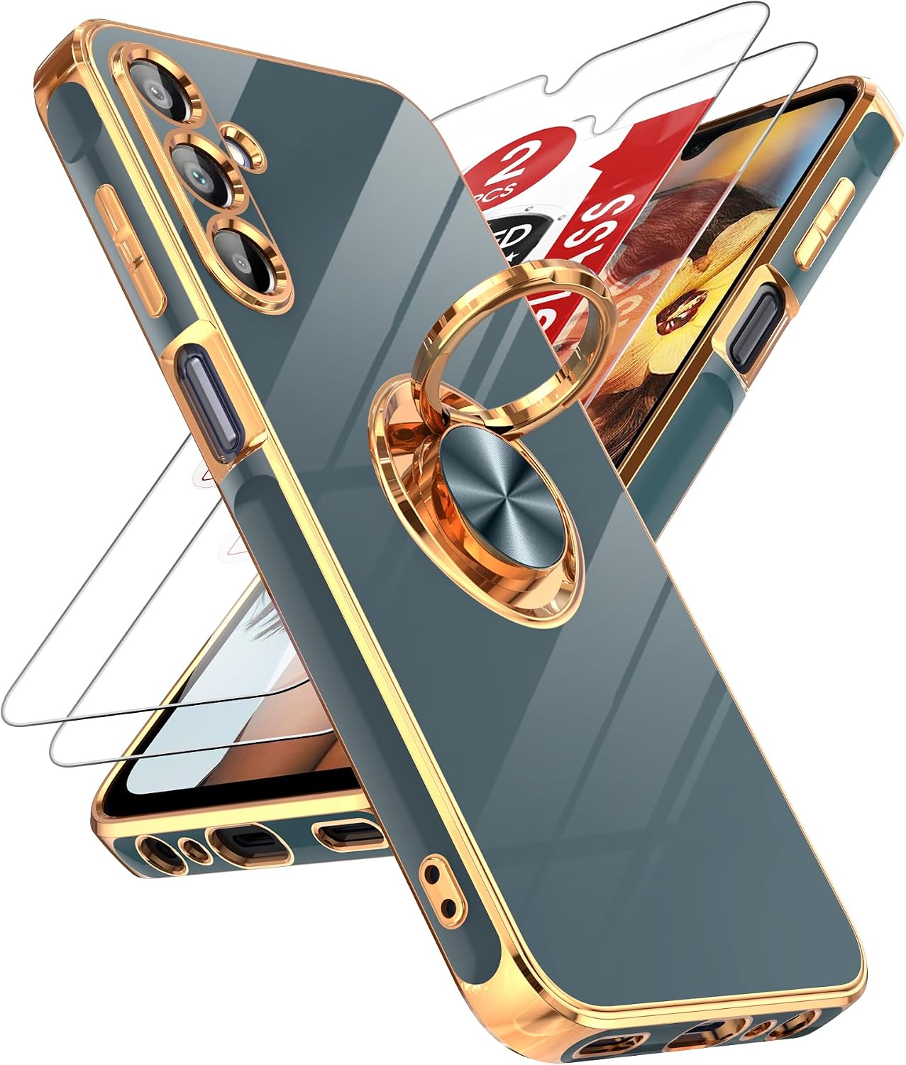 Amazon.com: LeYi for Samsung A15 5G Case: with Tempered Glass Screen ...