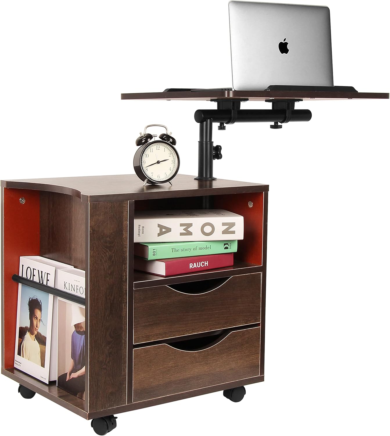 Amazon.com: DANSION Bedside Table Workstation, Adjustable Swivel Tilt ...
