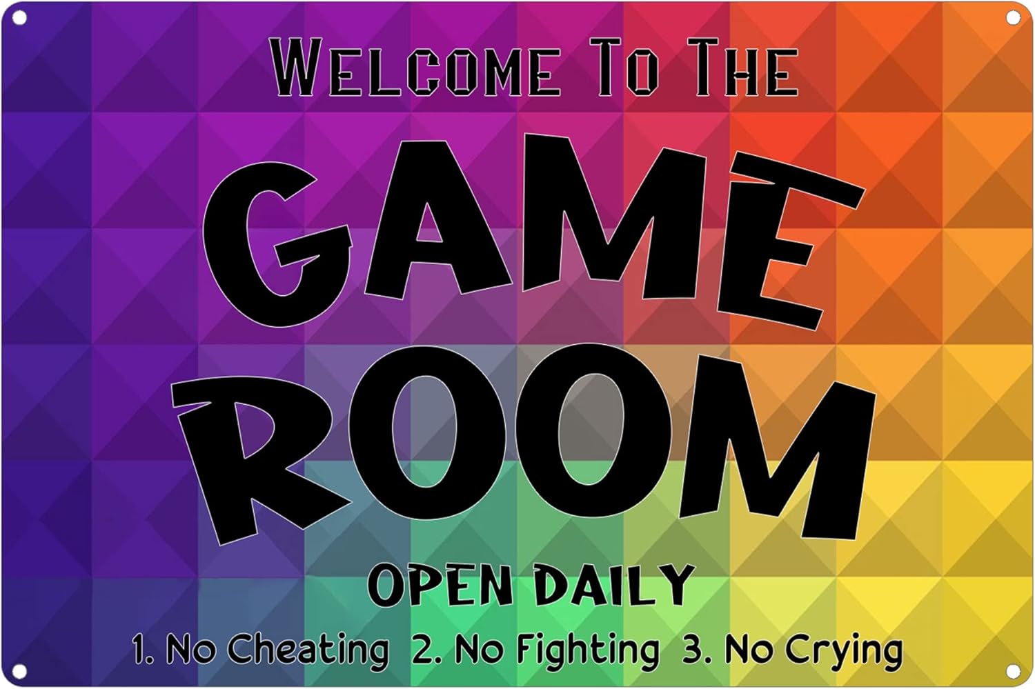 Amazon.com: Game Room Sign Rustic Wall Décor Gameroom Signs Home ...