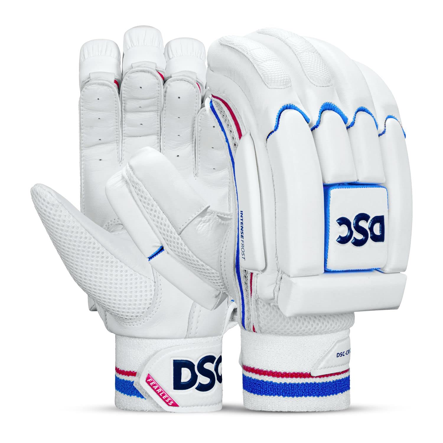DSC Intense Frost Leather Cricket Batting Gloves, Mens Right (Black ...