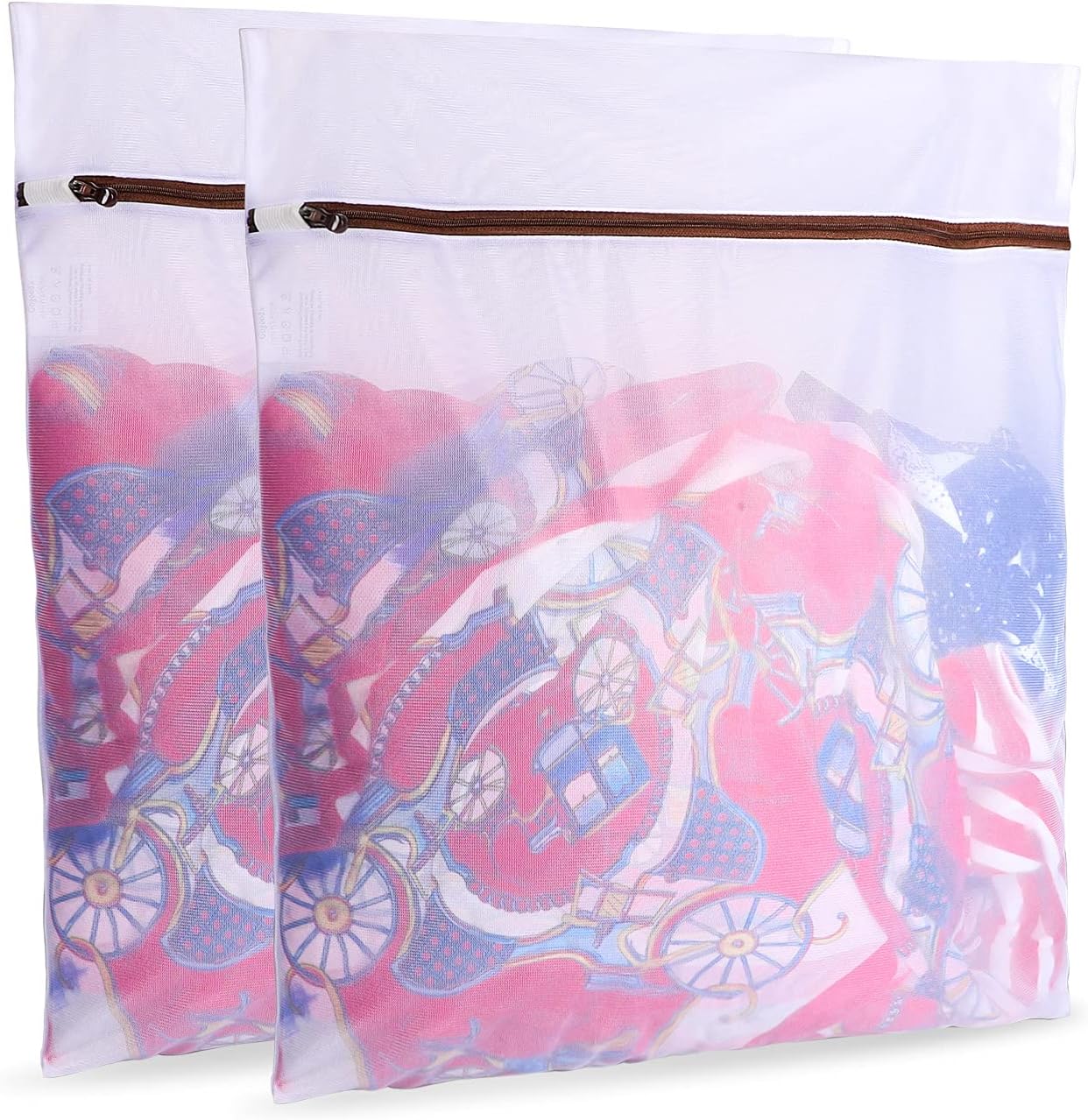 Amazon.com: mDesign Medium Laundry Mesh Wash Bag - Fine Weave Fabric ...