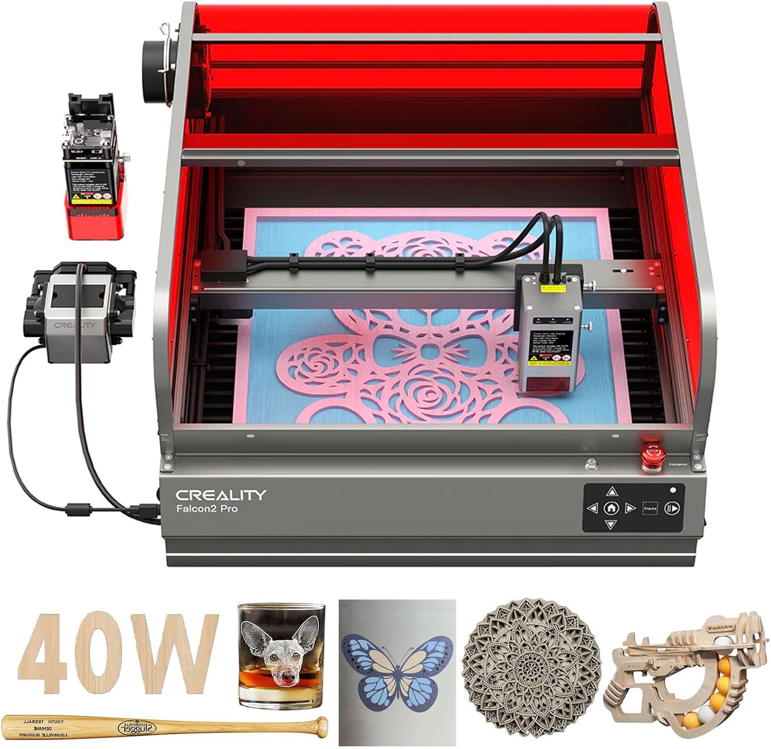 Amazon.com: Creality Falcon2 Pro 40W+1.6W Laser Engraver and Cutter ...