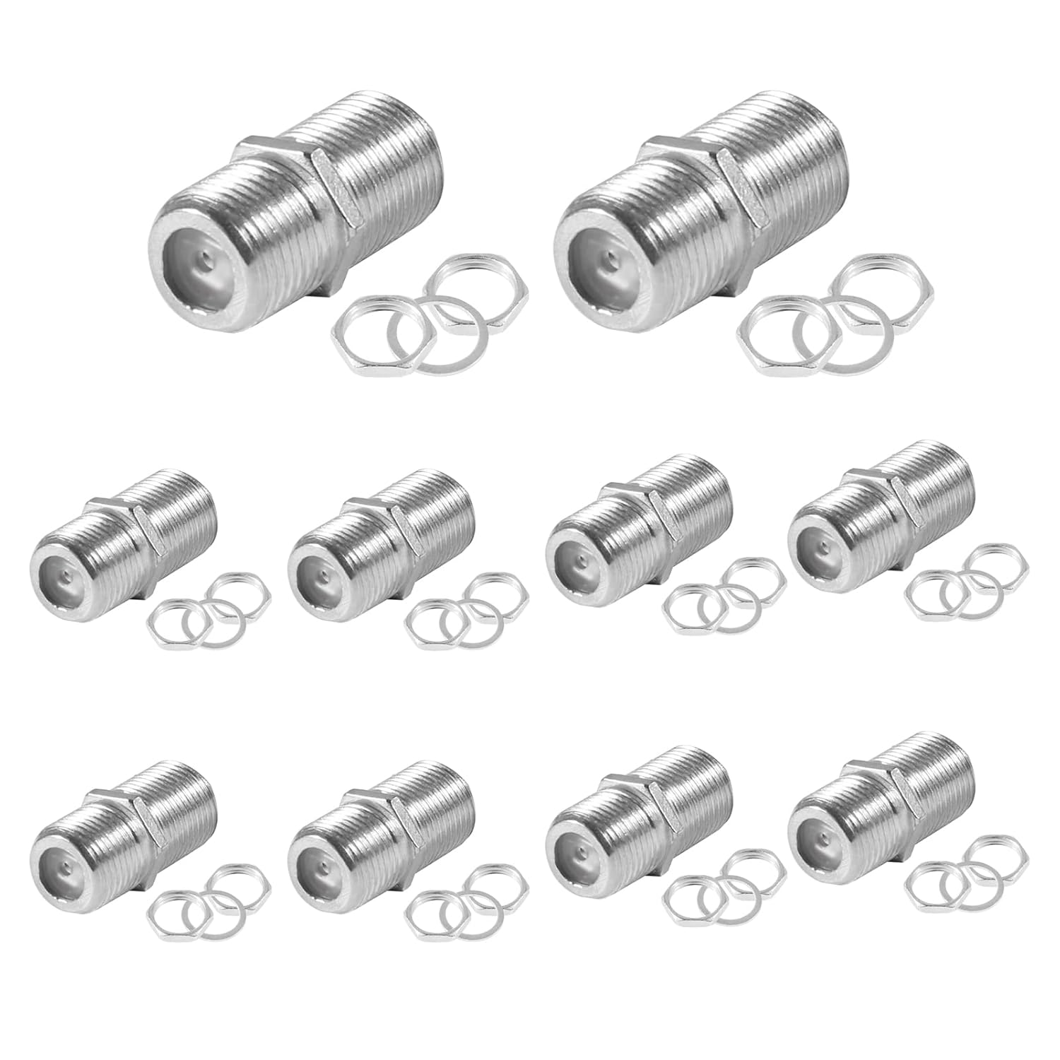 Amazon.com: DIANN 10pcs F-Type Adapter Male to Male Coax Connector F ...