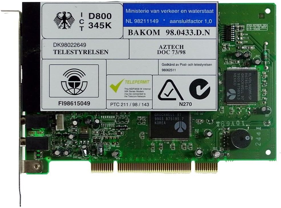 PCI Modem Aztech MDP3858SP-W internal: Amazon.co.uk: Computers ...