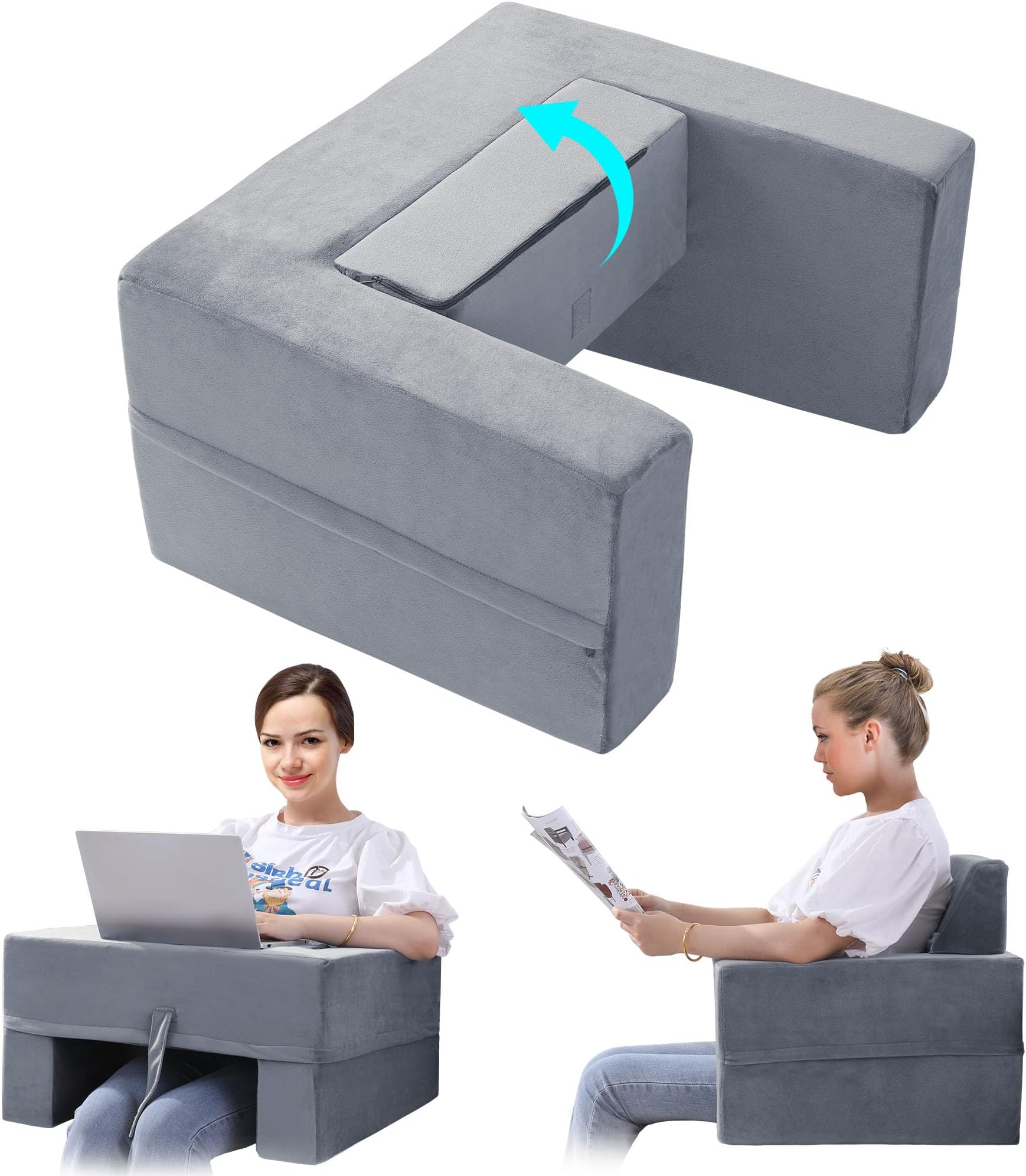 Amazon.com: HOMBYS Extra Large Gaming Pillow for Lap,Reading Wedge ...
