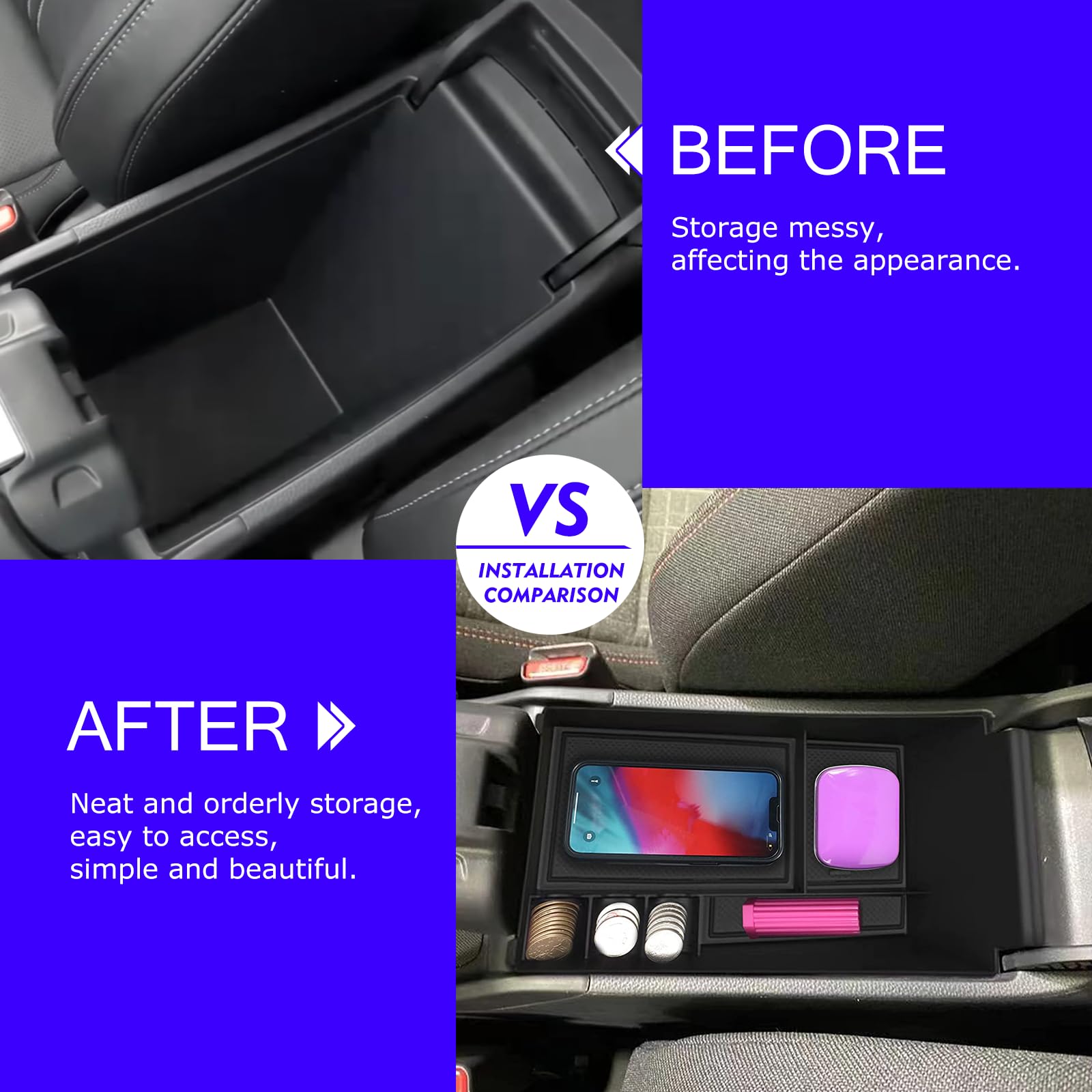 Snapklik.com : 2024 HR-V HRV Center Console Organizer Tray For Honda HR ...
