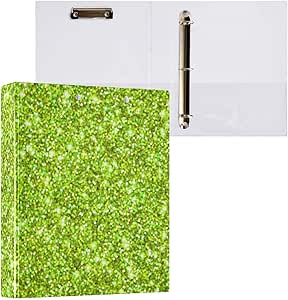 Amazon.com : Gradient Rainbow Green Sparkle Glitter Clipboard Binder 3 ...