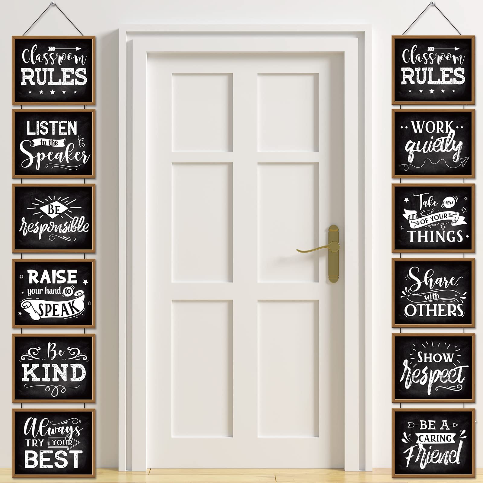 Buy Industrial Chic Classroom Rules s Classroom Rules Banner Chalkboard ...