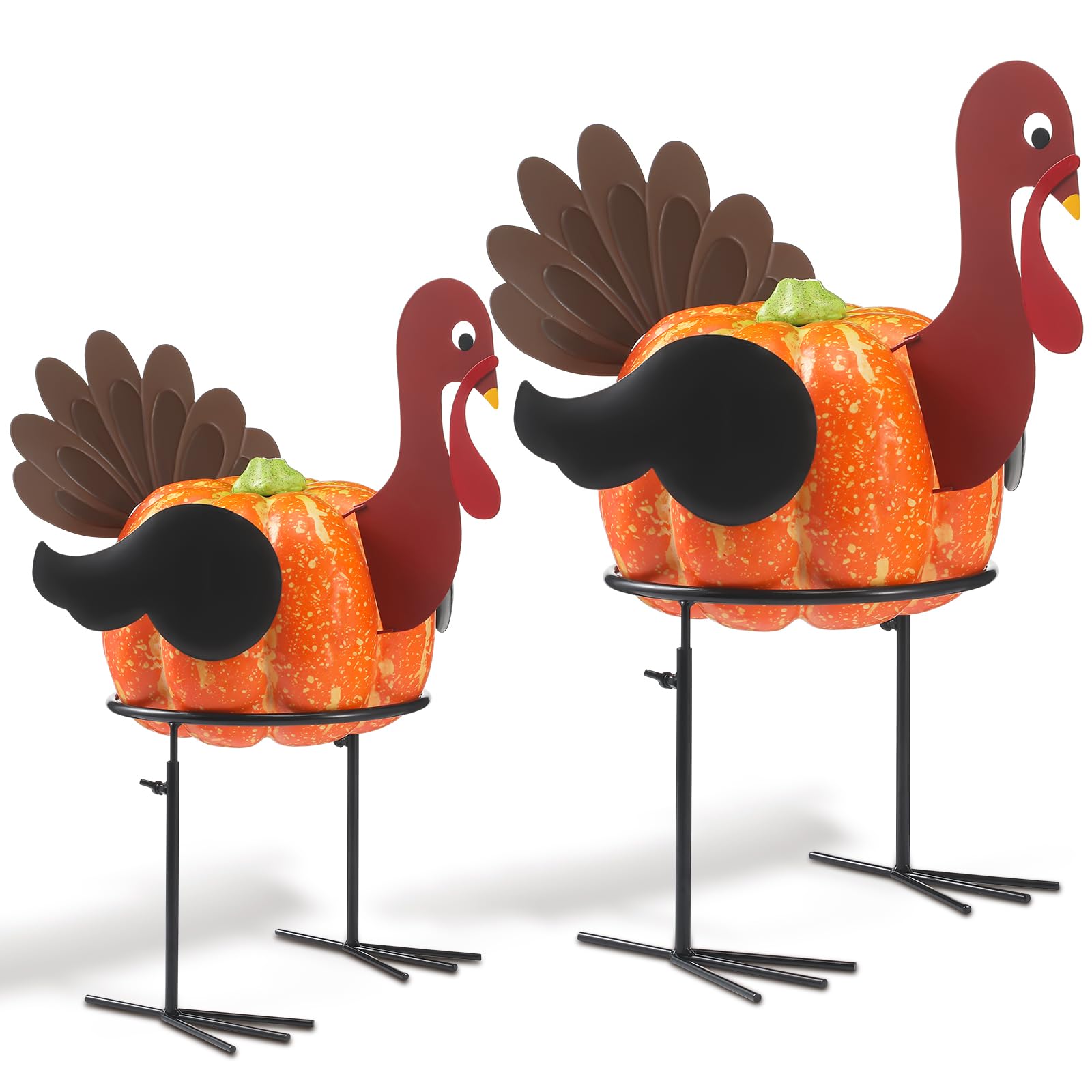 Amazon.com: MorningRo 2 Pack Turkey Design Pumpkin Holder Stand ...