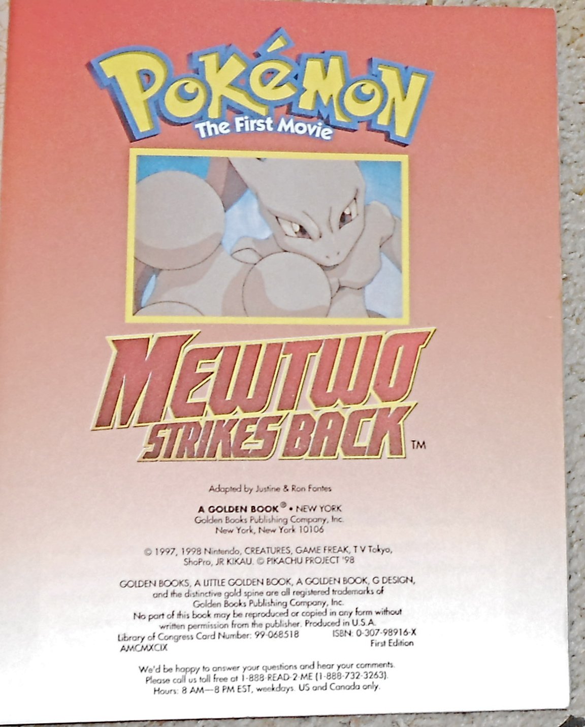 Mewtwo Strikes Back: Golden Books: 9780307989161: Amazon.com: Books