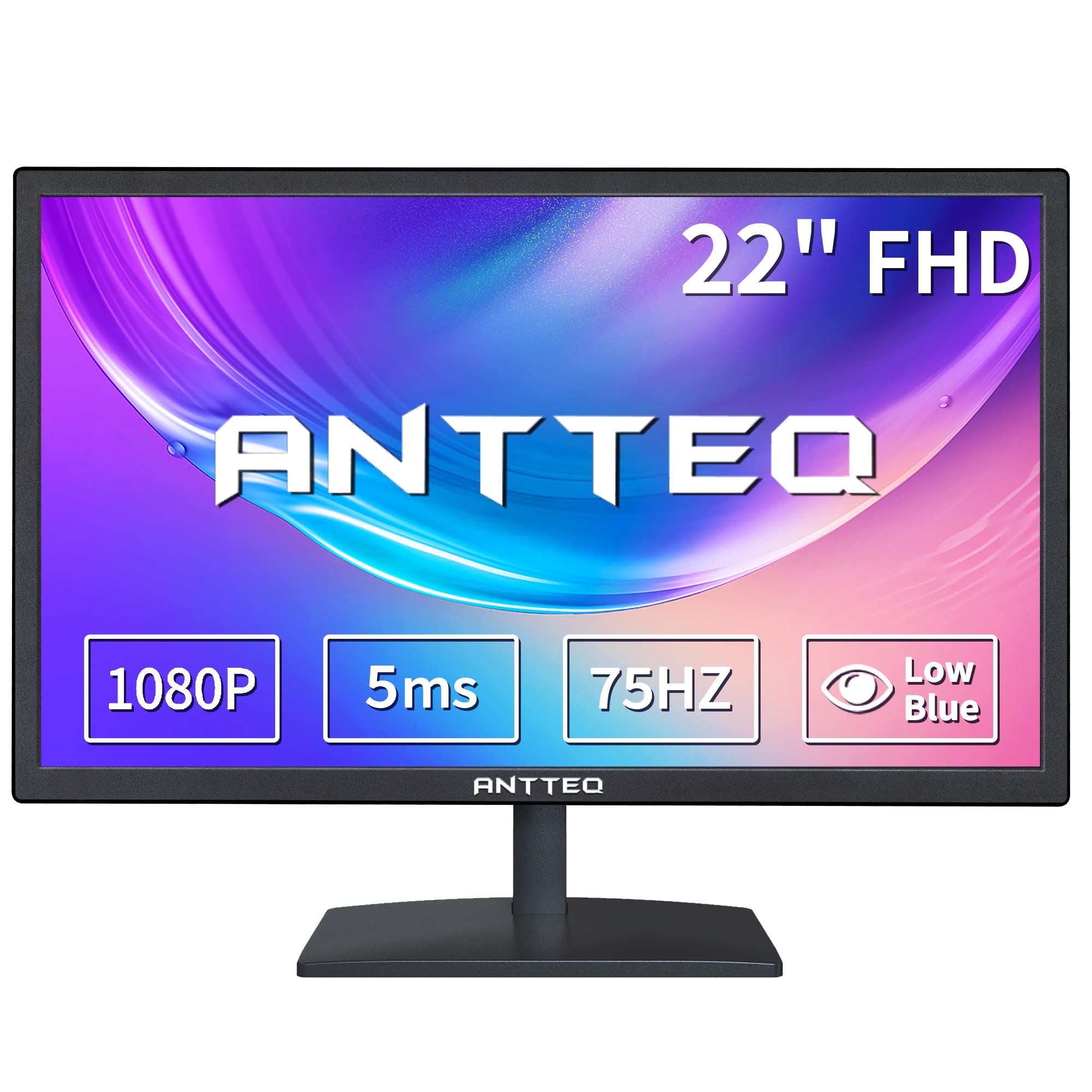 Buy Antteq 22 inch Computer Monitor, 1080P Desktop Business Monitor ...