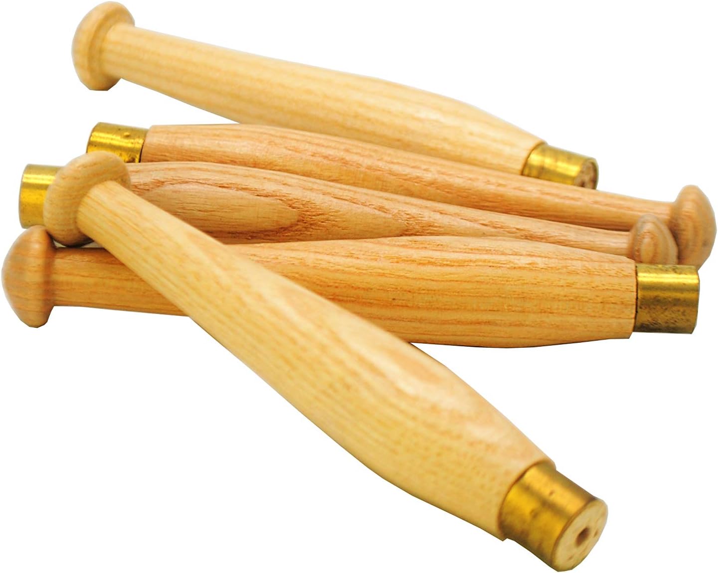 Proops 5X 125mm Long Small Wood Ash Handles with Brass Ferrules for ...