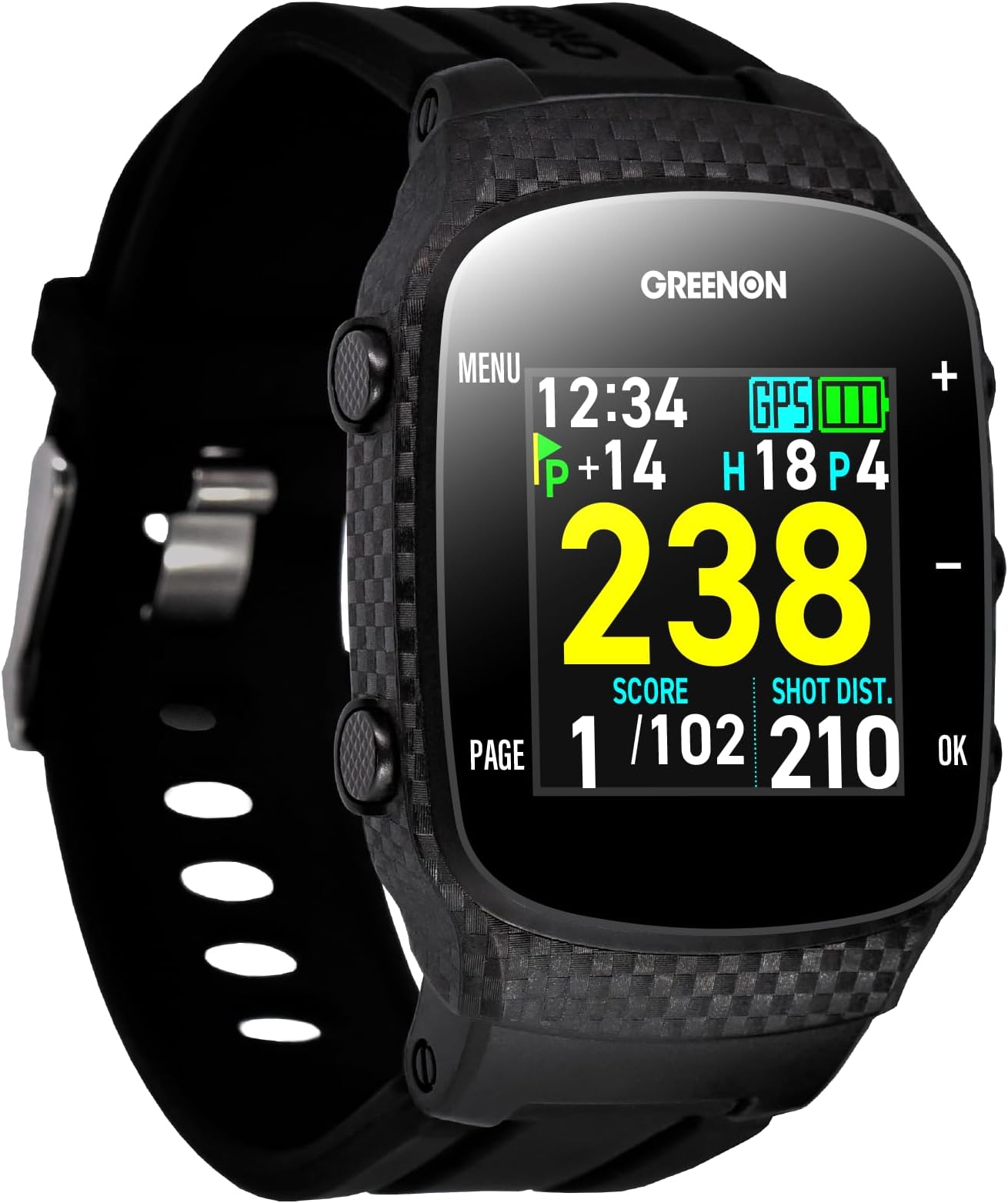 Amazon | GreenOn（グリーンオン）ザ・ゴルフウォッチ GN101 みちびきL1S対応 THE GOLF WATCH GN101 ...
