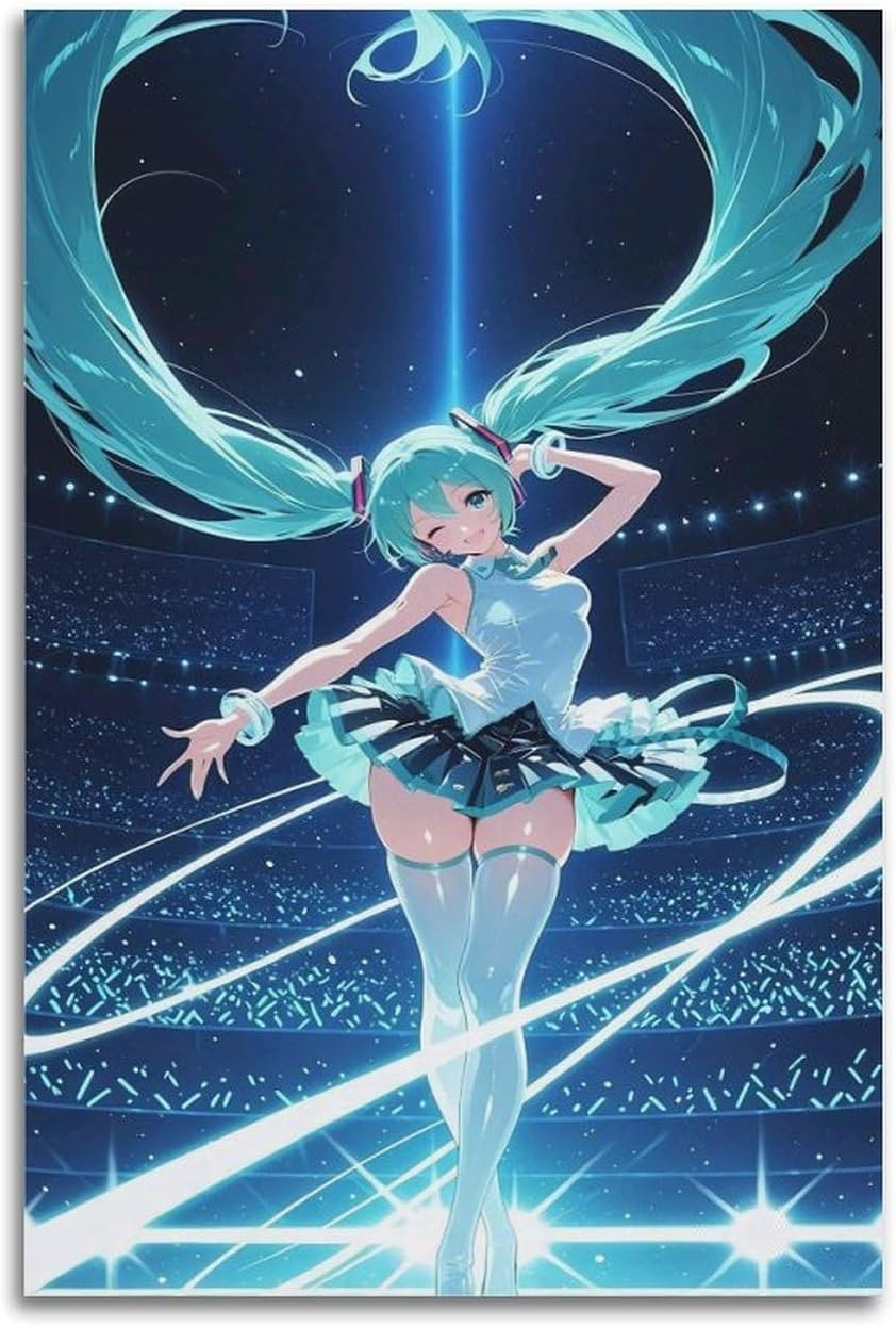 JASURYWO I R I Hatsune Miku Posters Aesthetic Wall Art Decor Vintage ...