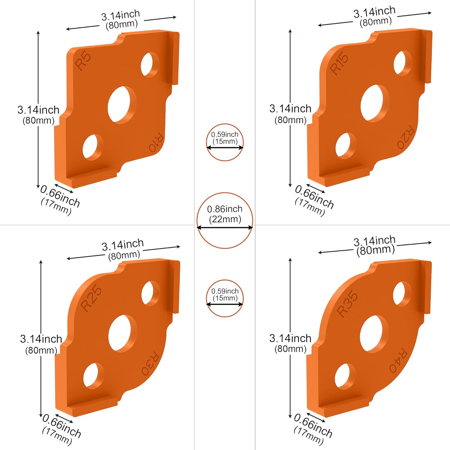 Radius Jig Router Templates - Set of 4 Packs, Philippines | Ubuy