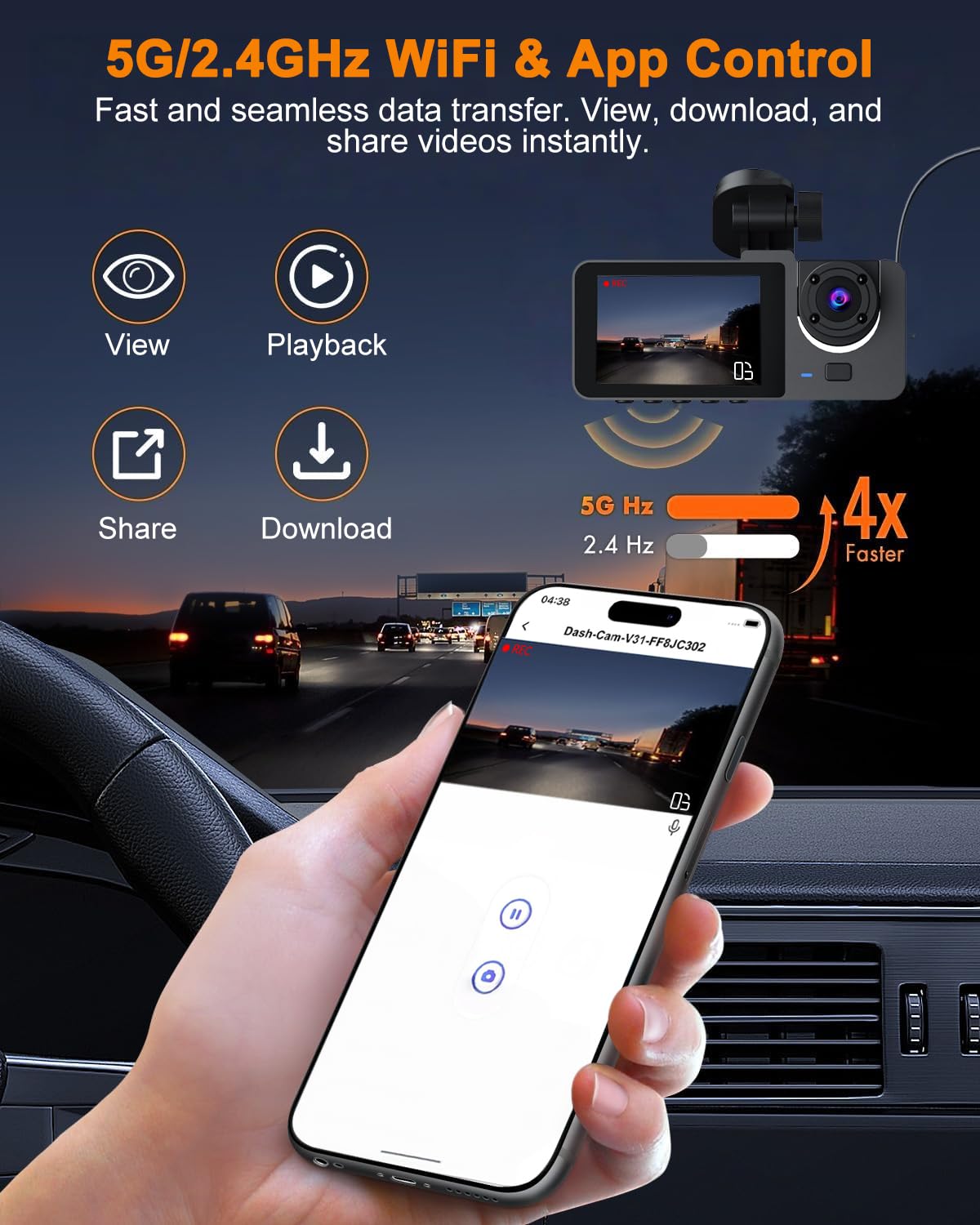 3 Channel Dash Cam 3-Channel Dash Cam Front Cabin Rear – 1080P Full HD ...