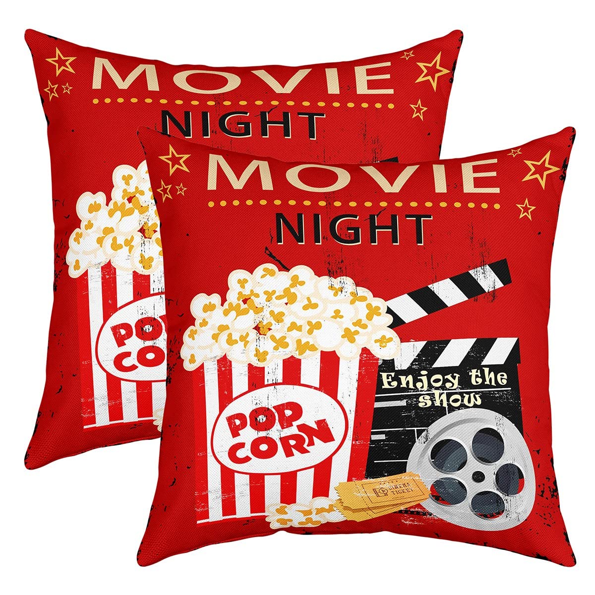Amazon.com: Feelyou Kids Movie Theater Decor Reversible Throw Pillow ...