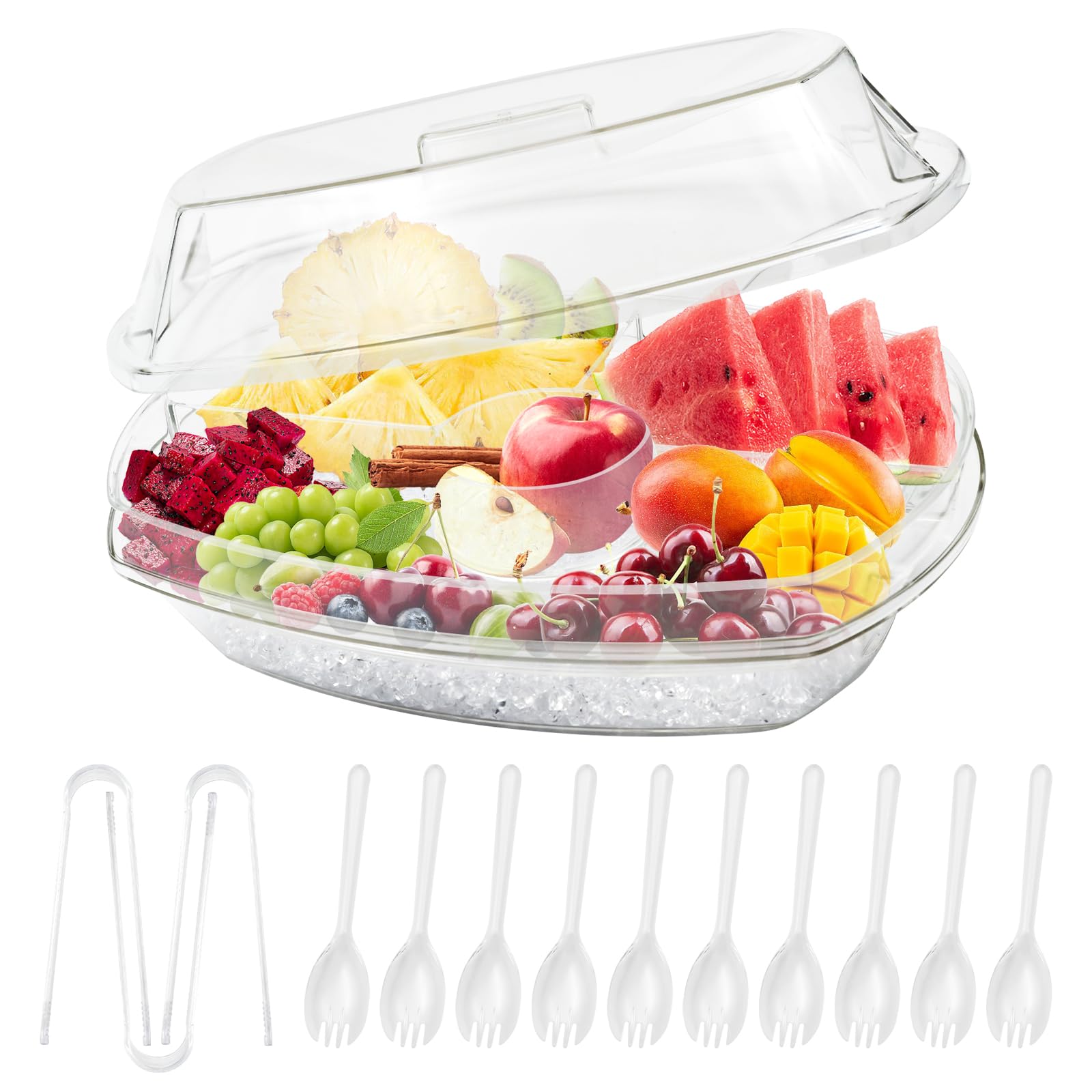 Amazon.com: MFBJXC Chilled Serving Tray with Ice, Bar Condiment ...