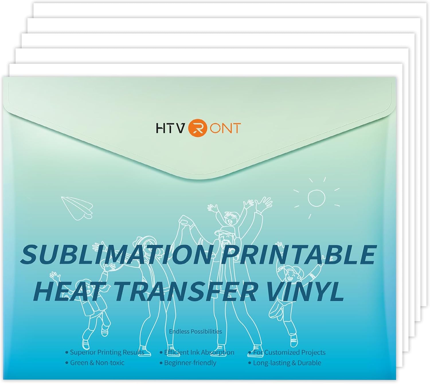 Amazon.com: HTVRONT Sublimation Printable HTV - 5 Pack Sublimation ...
