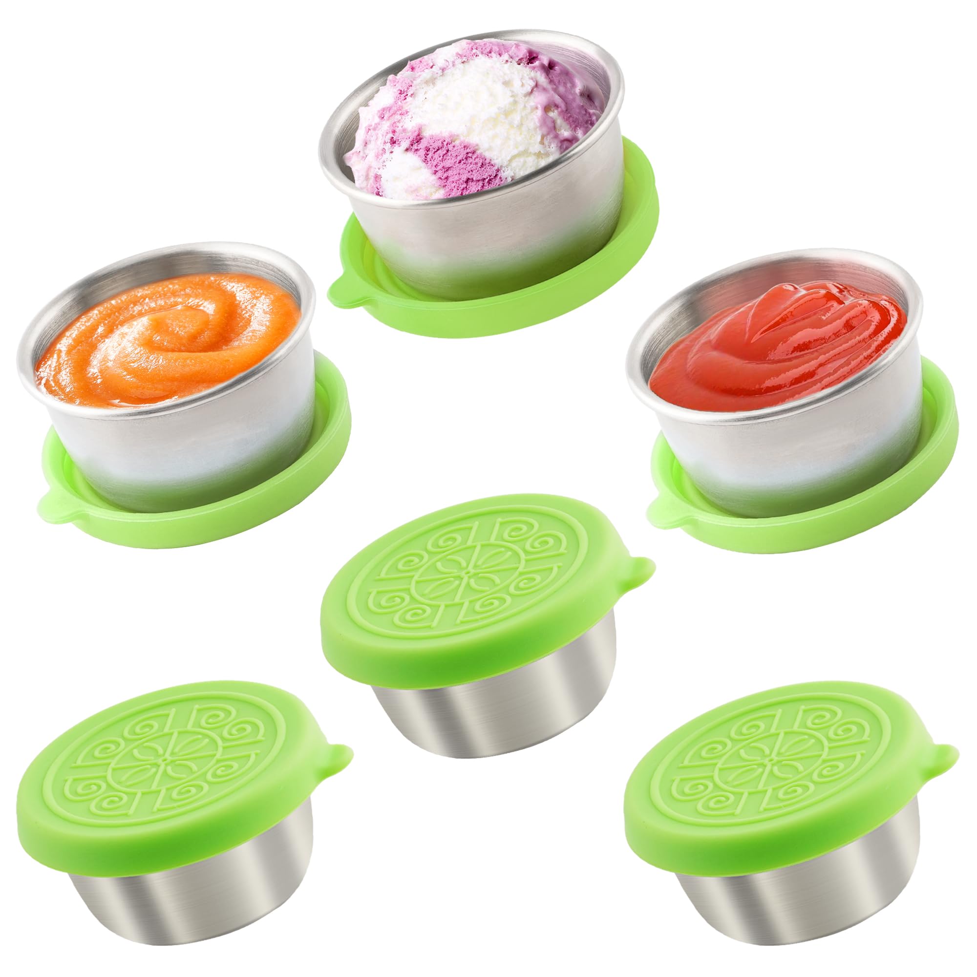 Amazon.com: 6x1.6 Oz Salad Dressing Containers With Lids, Small ...
