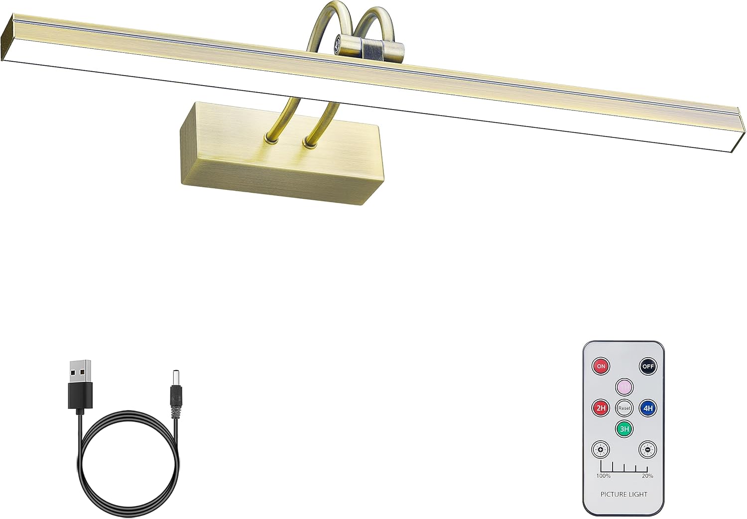 FUNCHDAY Picture Light, Wireless Rechargeable Gallery Lights with ...