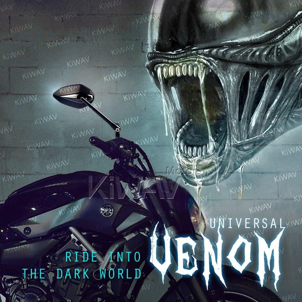 Amazon.com: KiWAV Magazi Venom Rear View Side Mirrors Dual Black M10 ...