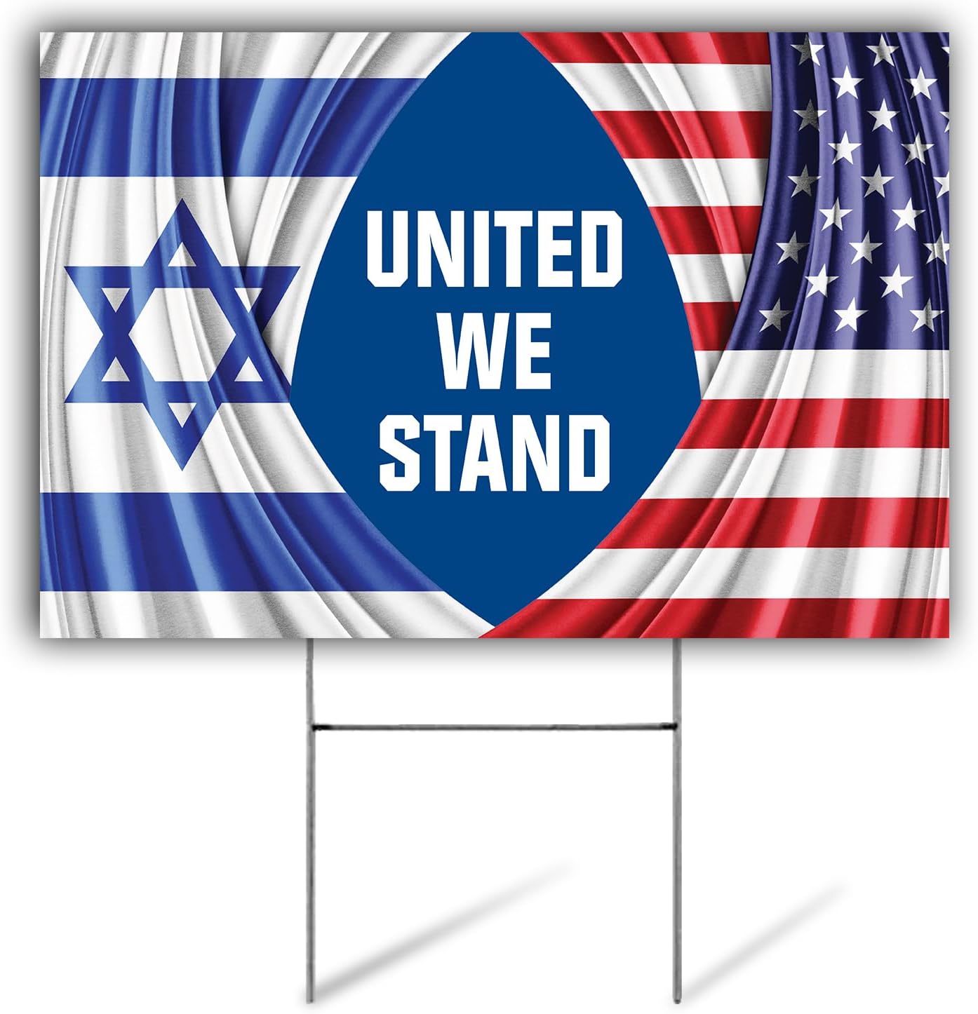 Amazon.com: SignPro United We Stand With Israel Yard Sign | Double ...