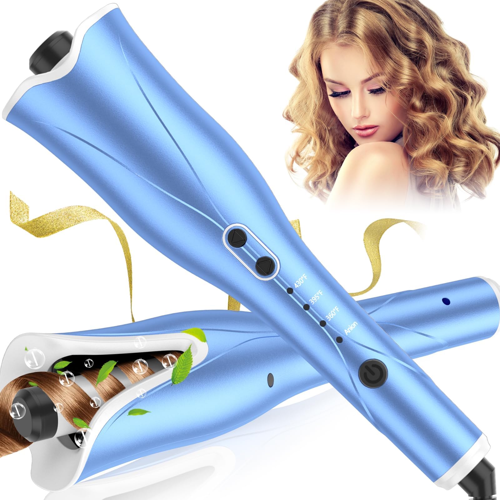 Amazon.com: Rizador de pelo automático, varita de rizador automático ...