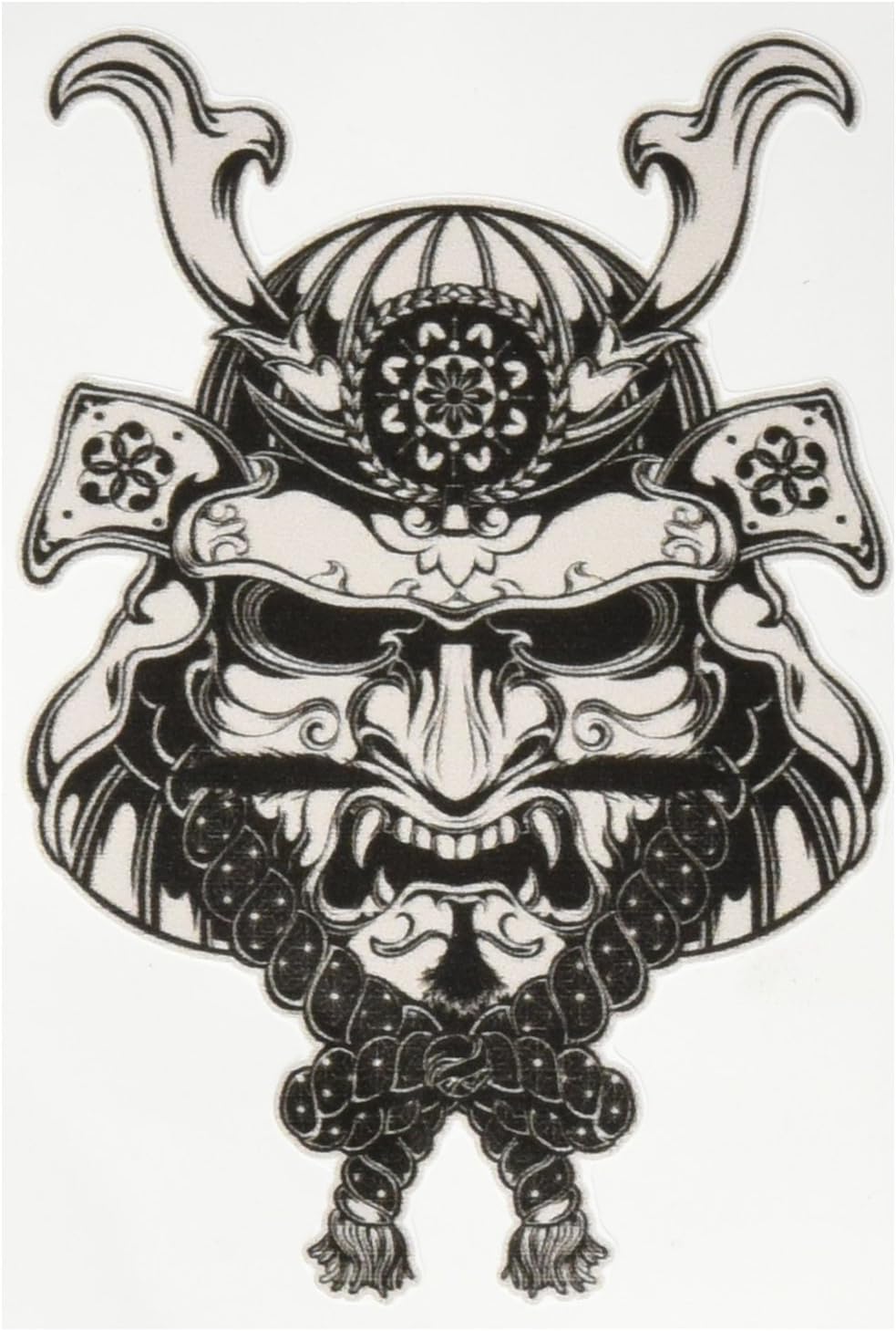 Amazon.com: Japanese Samurai Demon MASK Grey Black Vinyl Decal Sticker ...