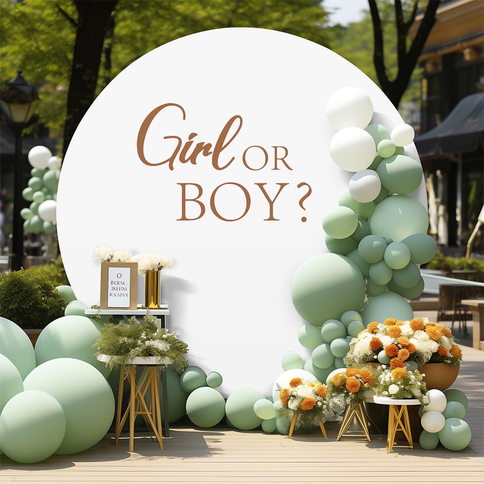 Snapklik.com : Baby Shower Sign Decal Gold Large Gender Reveal Decal ...