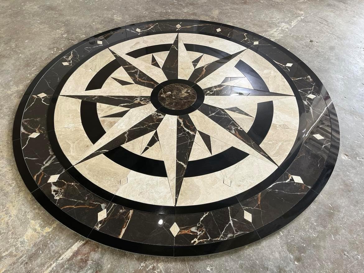 Floor Medallion Marble 96x96 Inch - Amazon.com