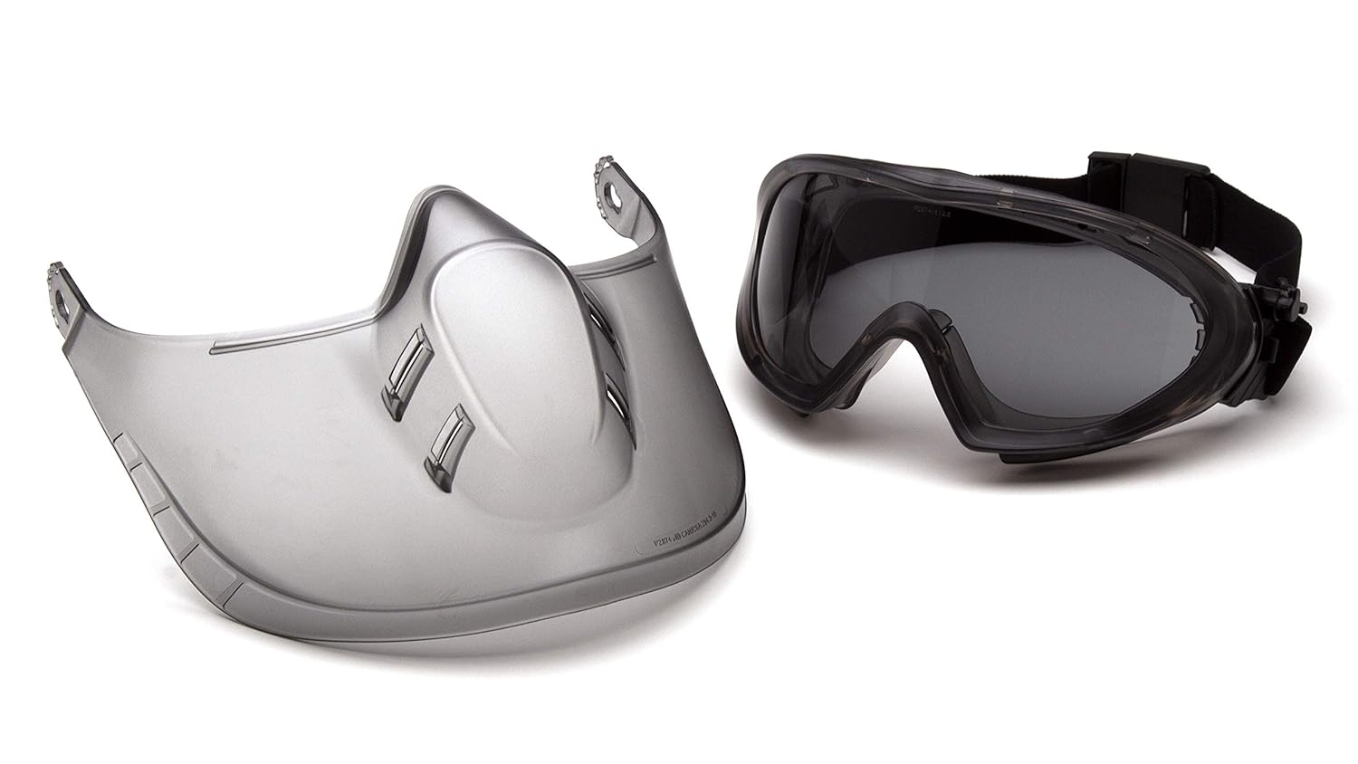 Pyramex Capstone Shield Safety Goggles Face Shield With Gray Anti-fog ...