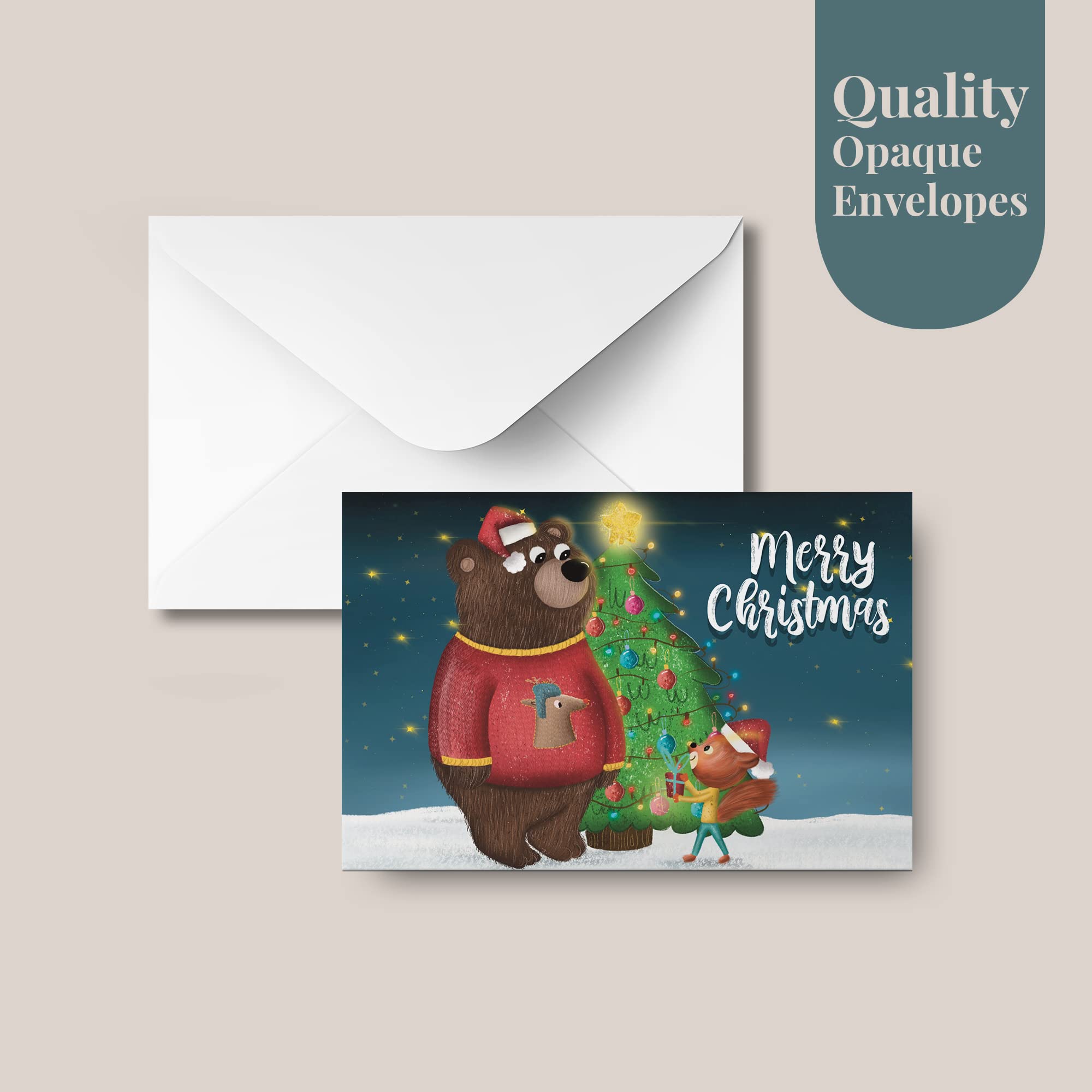 Rileys & Co Christmas Cards Multipack, 50-Pack Christmas Cards for ...