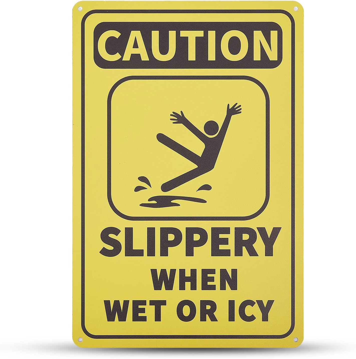 Caution Slippery Surface Sign 150mm x 200mm - Rigid Plastic (WAG.09W-RP ...