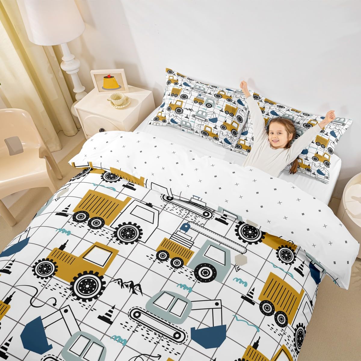 Snapklik.com : Construction Bedding Set Full Size Kids Excavator ...