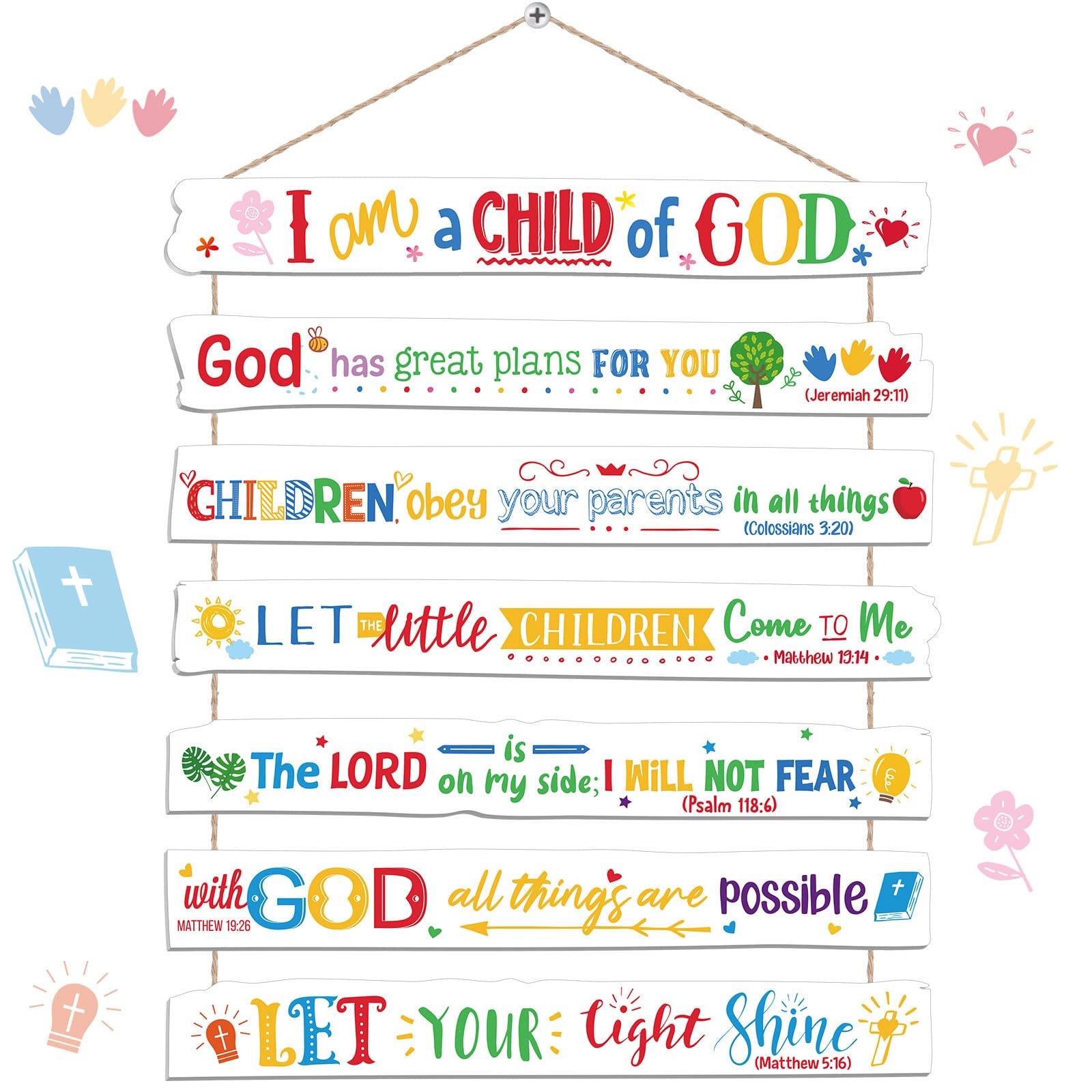 Buy Bible Verses Wall Decor Wooden Bible Verse Art Inspirational ...